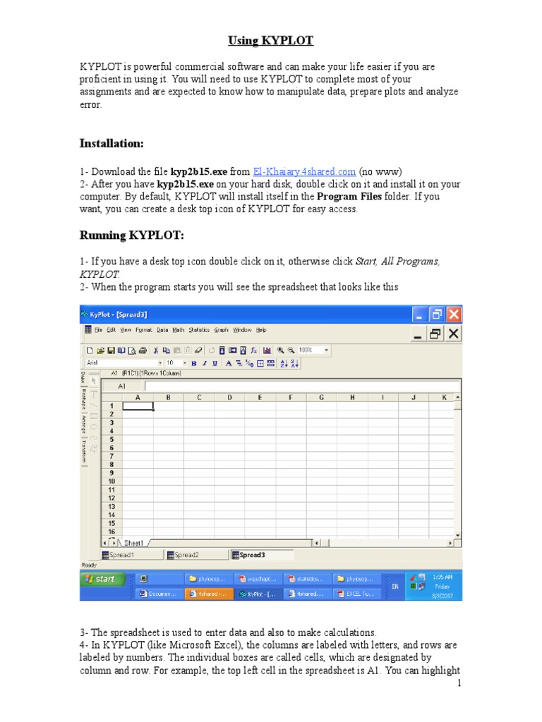 Using Kyplot | PDF | Spreadsheet | Icon (Computing)