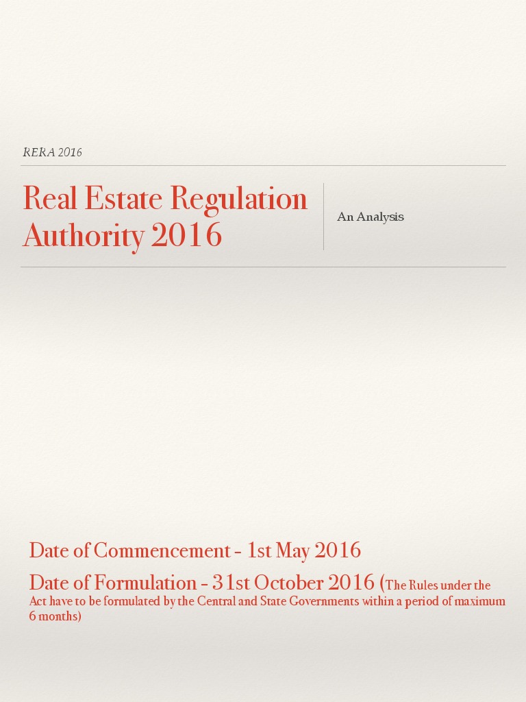 Rera 2016 | PDF | Fine (Penalty) | Architect