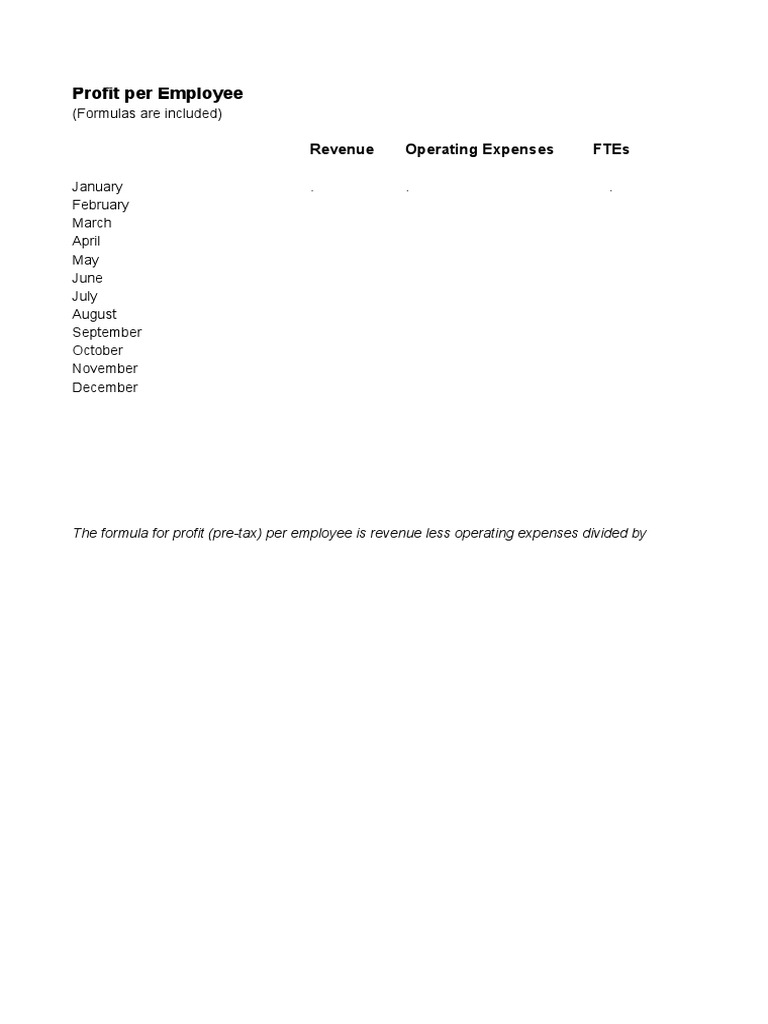 Profit Per Employee Analysis Guide | PDF