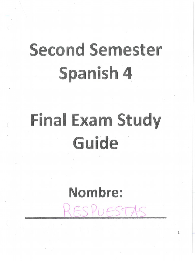 Spanish 4 Review Packet Answers | PDF