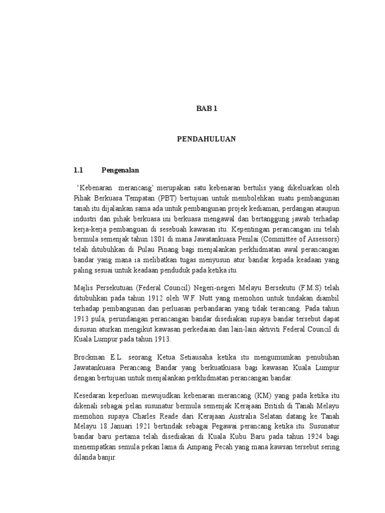 Penilaian Caj Pemajuan Bab 1 Draf | PDF