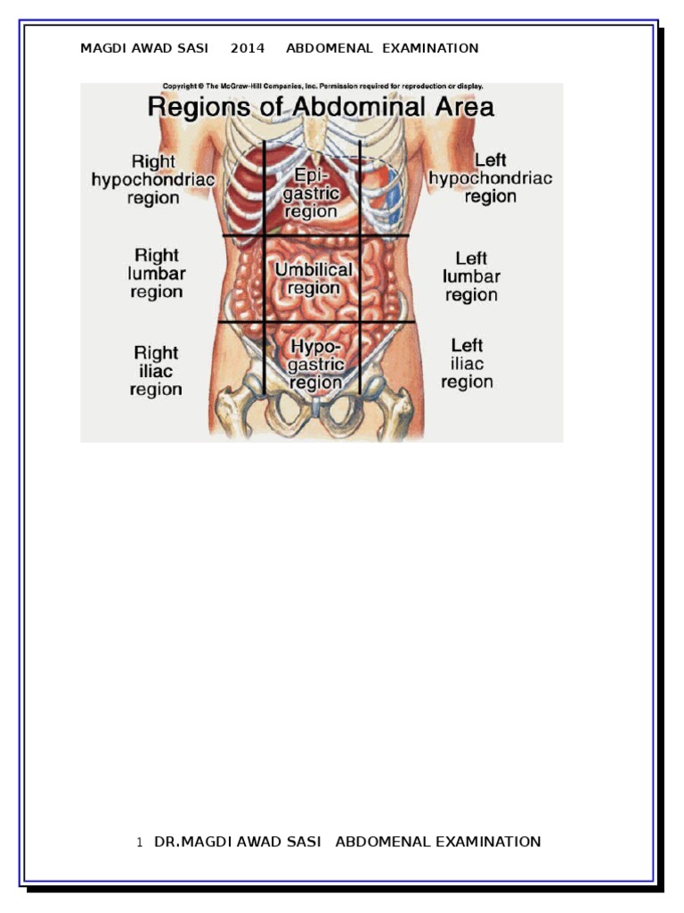 General Rules of Abdomenal Examination | PDF | Abdomen | Gallbladder