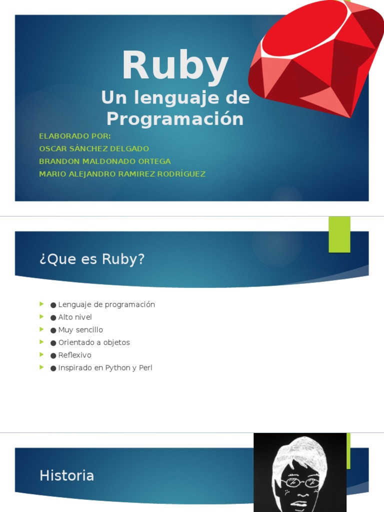 Ruby | PDF | Ruby (lenguaje de programación) | Ingeniería Informática