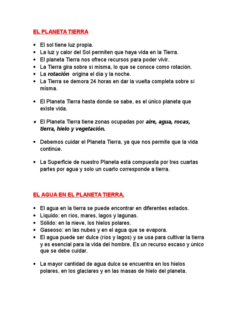 Resumen del Planeta Tierra | PDF | Ciencia y matemáticas