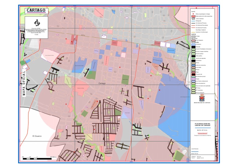 Cartago Mapa Oficial A1 5000 | PDF | Geomática | Geografía