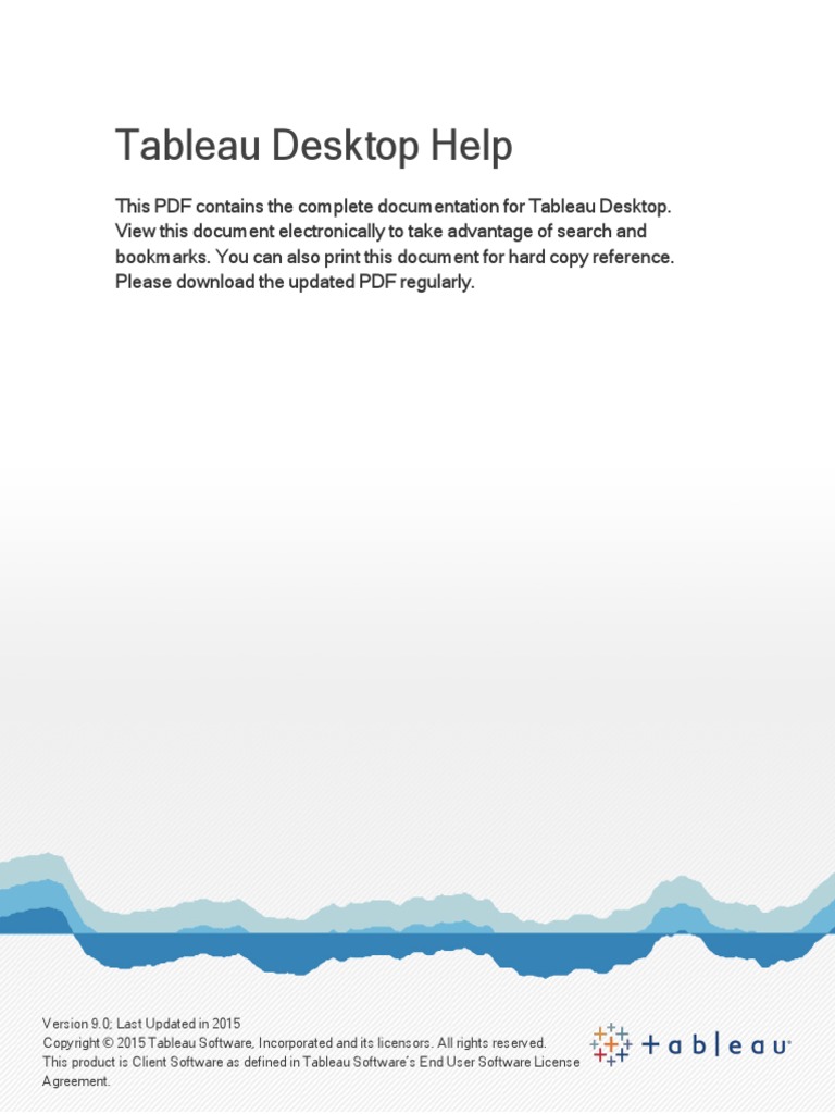 Tableau Desktop Windows 9.0 | PDF | Icon (Computing) | Apache Spark