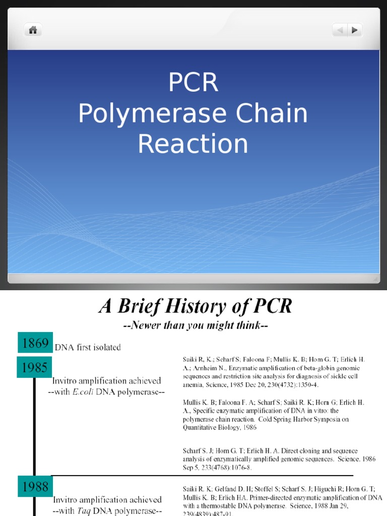 PCR Polymerase Chain Reaction | PDF | Polymerase Chain Reaction | Dna ...