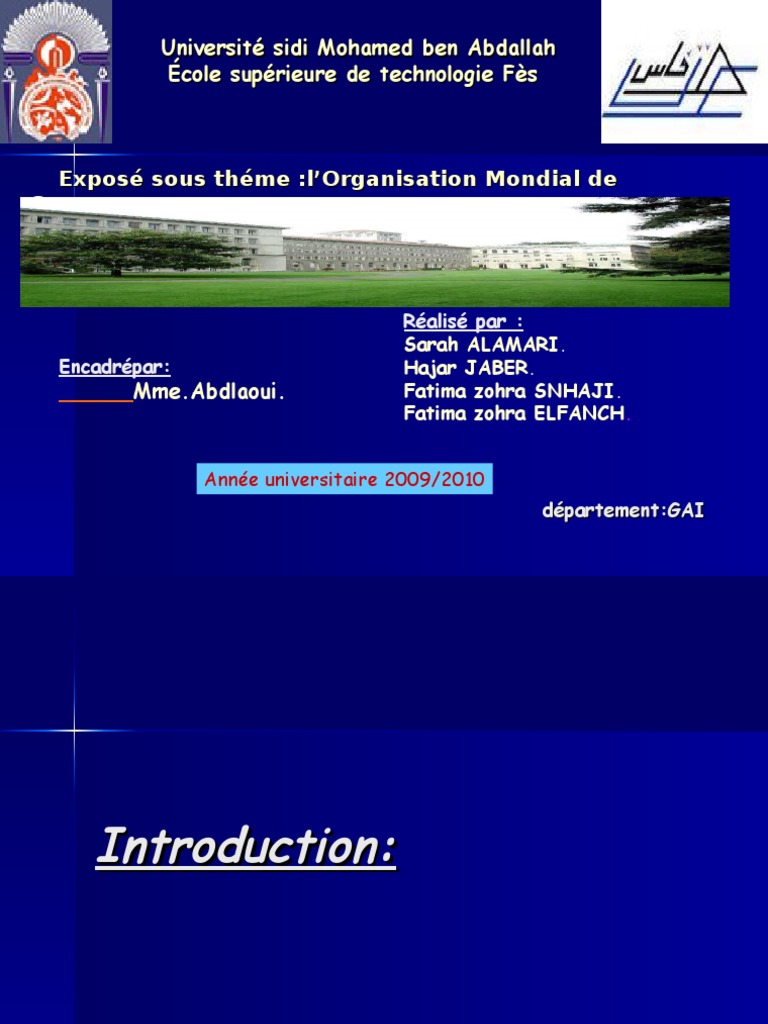 L'OMC: Histoire et Rôle au Maroc | PDF | Organisation mondiale du ...