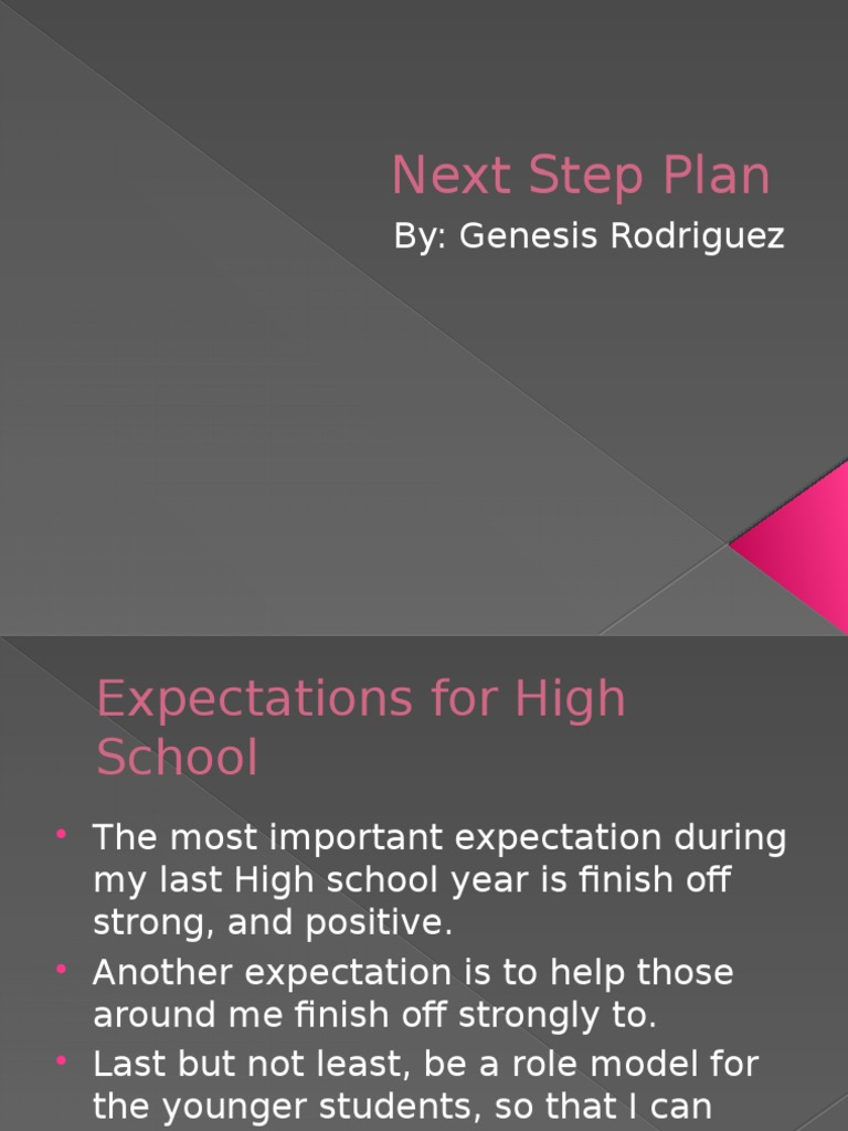 Next Step Plan | PDF | Career & Growth | Self-Improvement