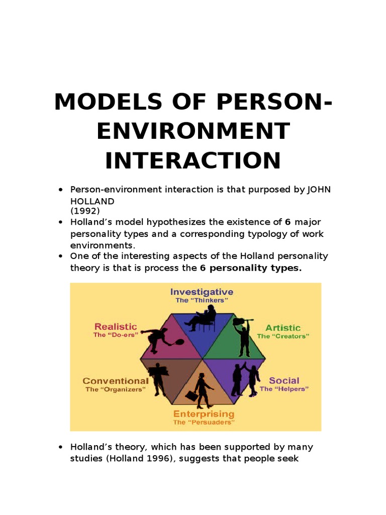 Models of Person-Environment Interaction | PDF