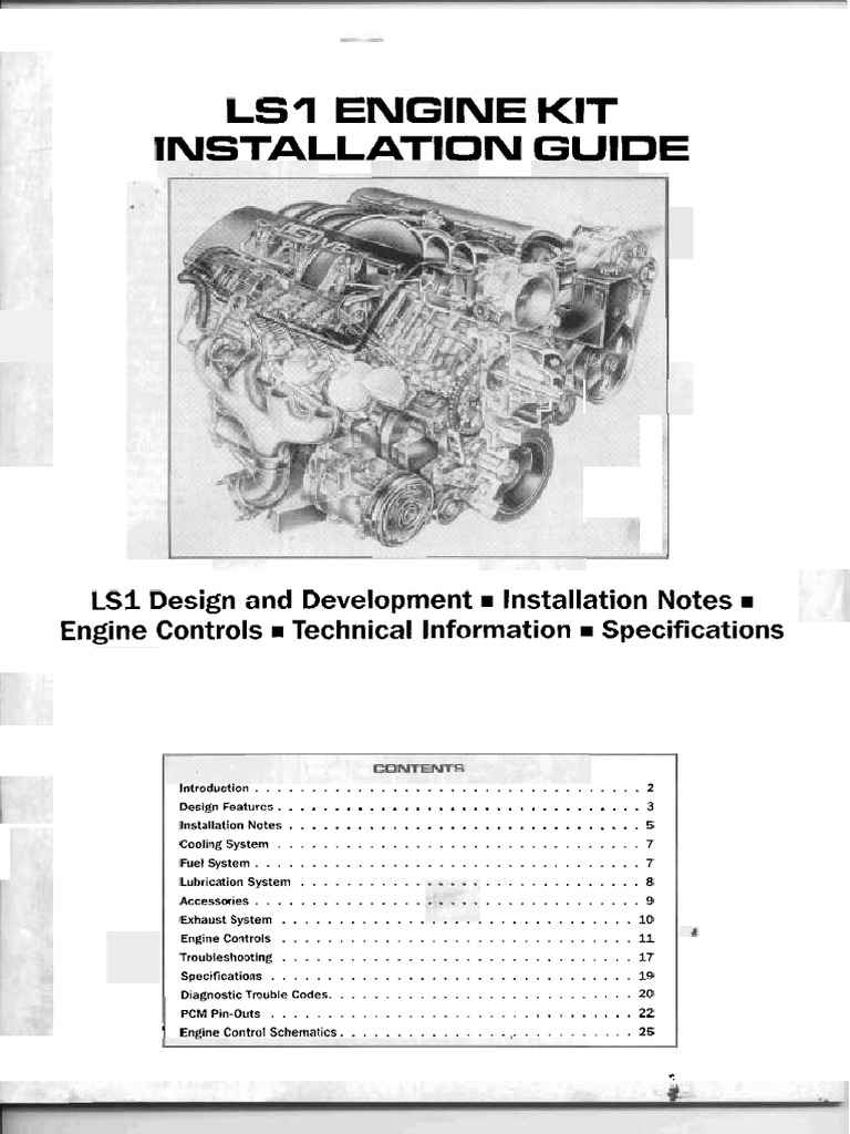 Ls1 Engine Installation Guide: Design and Notes | PDF | Technology ...