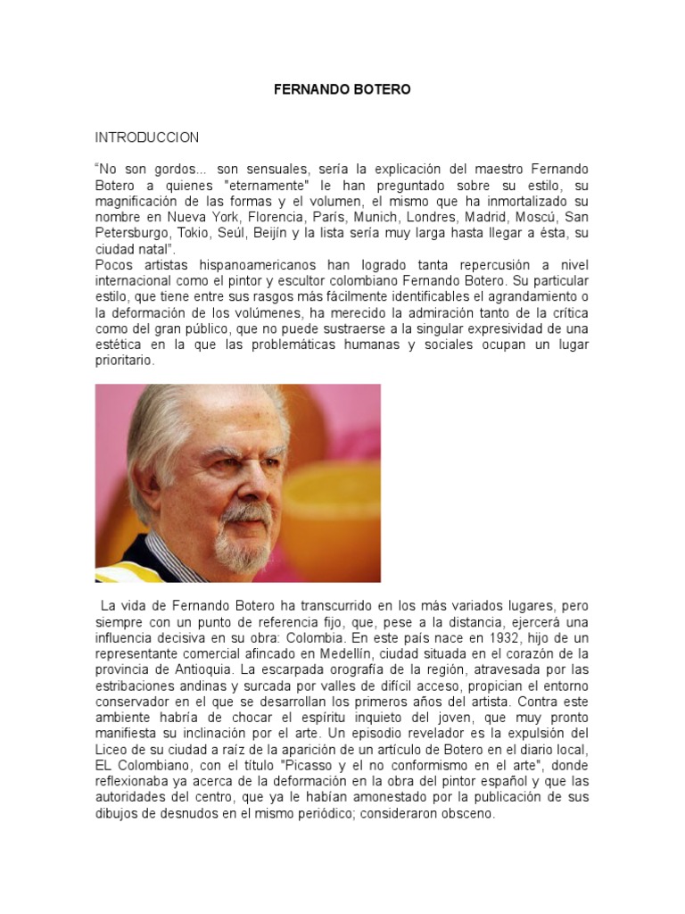 Fernando Botero | PDF | Artes (general)