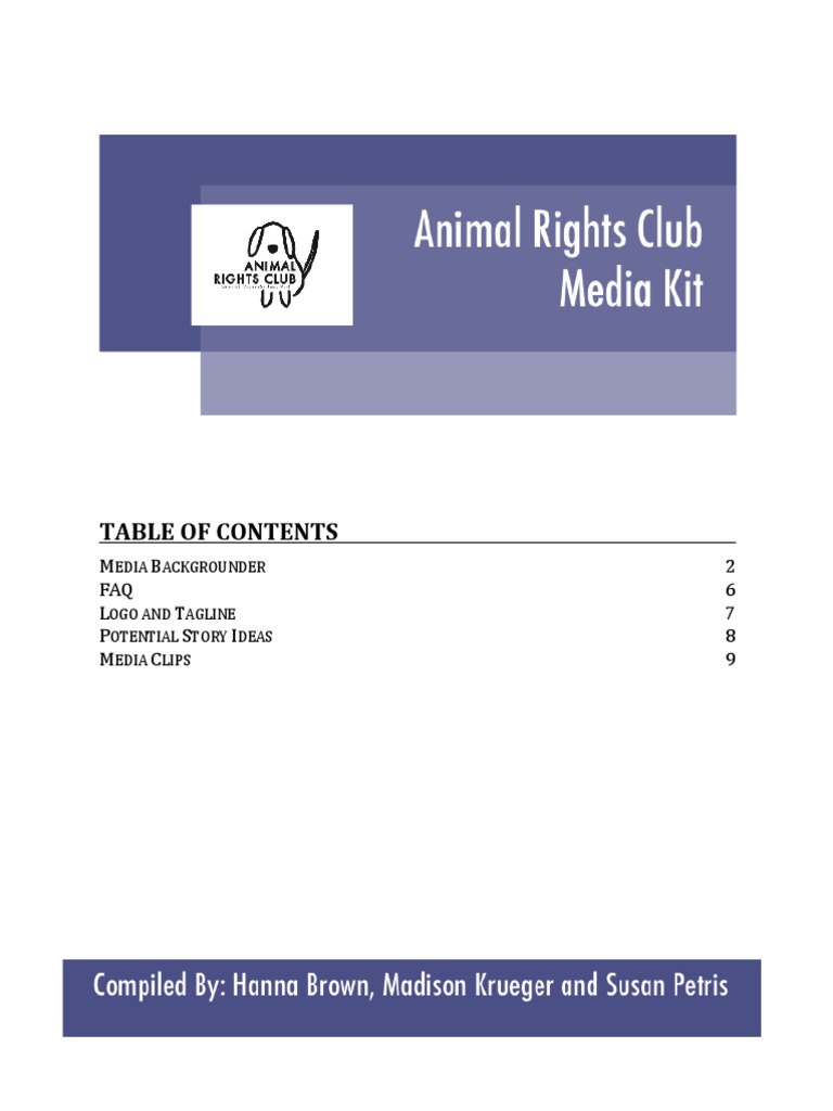 Animal Rights Club Overview and Activities | PDF | Animal Rights ...