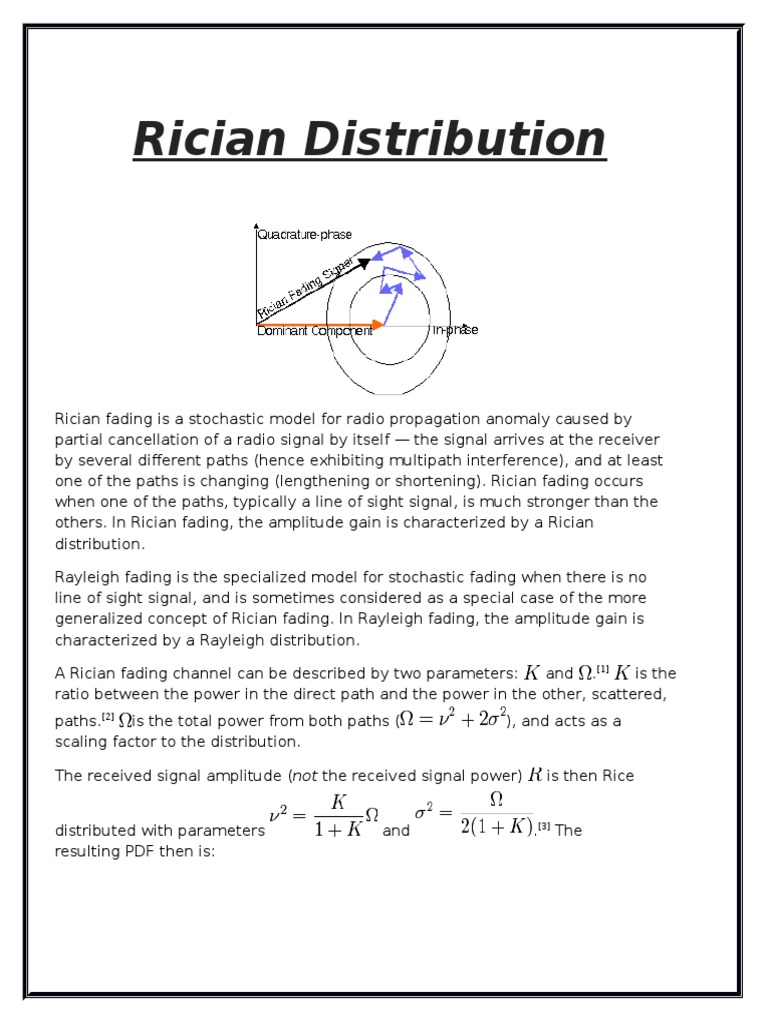 Rician Distribution | PDF | Science & Mathematics | Technology ...