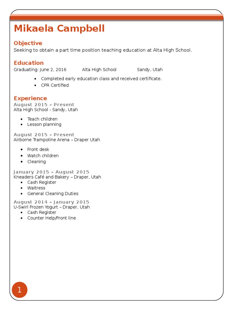 Part-Time Teaching Position Resume | PDF | Career & Growth