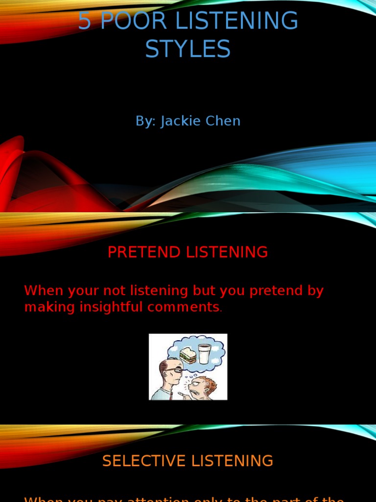 5 Poor Listening Styles Explained | PDF