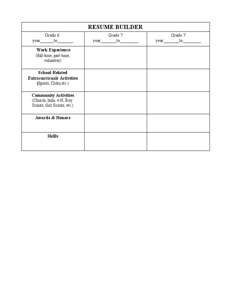 Student Resume Template | PDF
