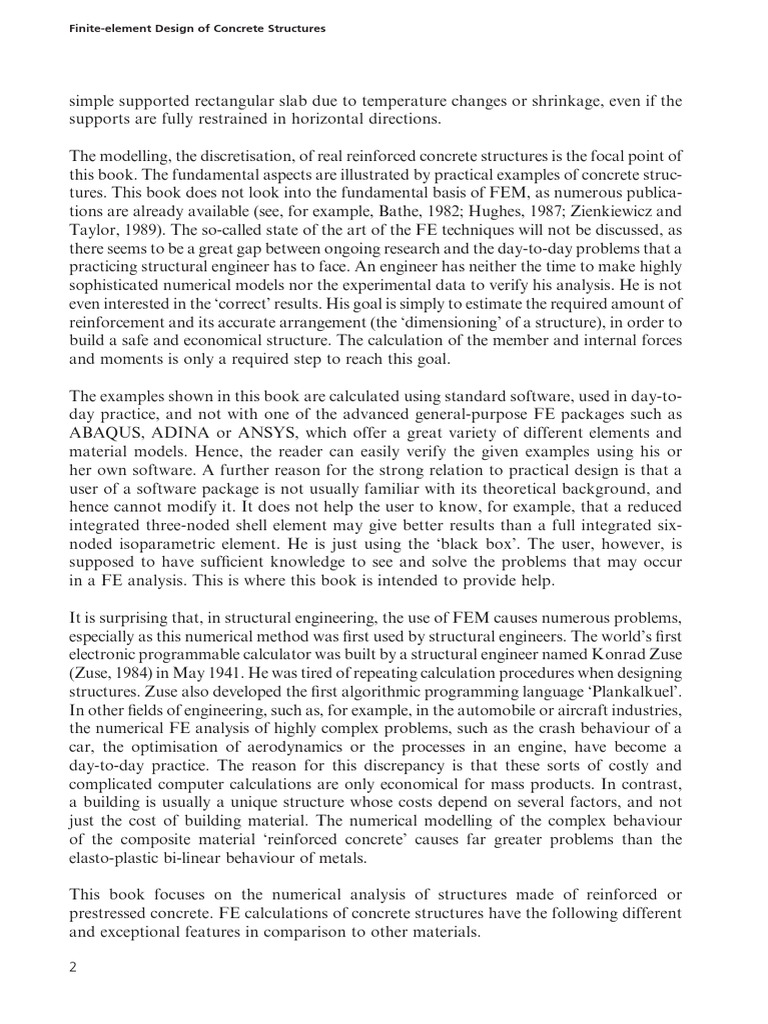 Finite Element Design Of Concrete Structures 2nd Rombach 17 Pdf Finite Element Method