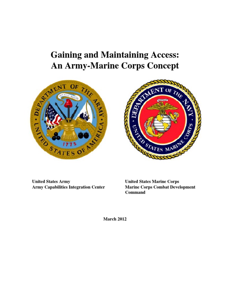 CDI Army USMC Concept 12 March v1 0 Signed.pdf | Maneuver Warfare ...