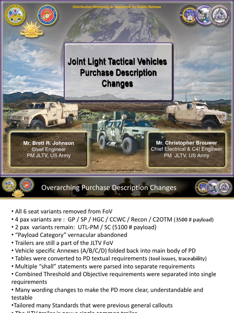 TWV Conf - JLTV Breakout Charts | PDF | Vehicles | Trailer (Vehicle)