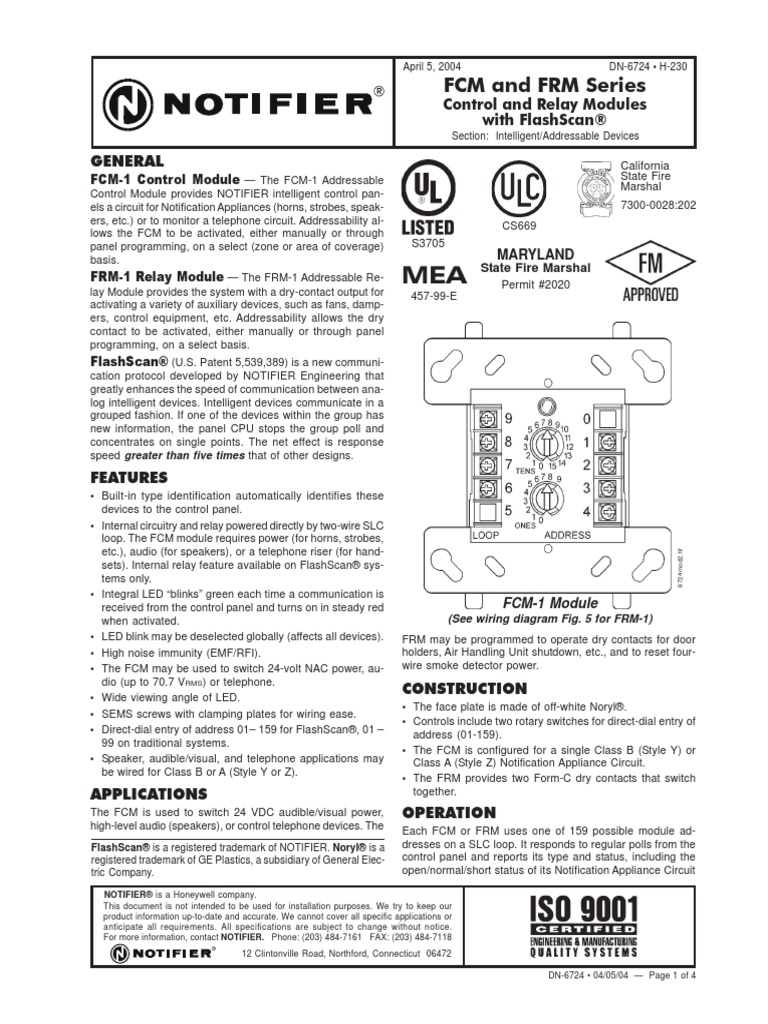 FCM and FRM Series: Control and Relay Modules With Flashscan® | PDF | Relay | Telephone