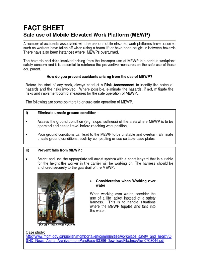 Safe Use of MEWP 241008 | Risk | Safety