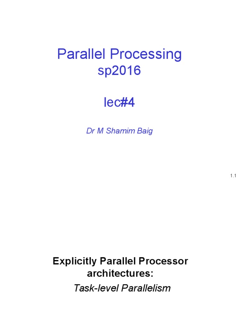 PP16 Lec4 Arch3 | PDF | Parallel Computing | Computer Cluster