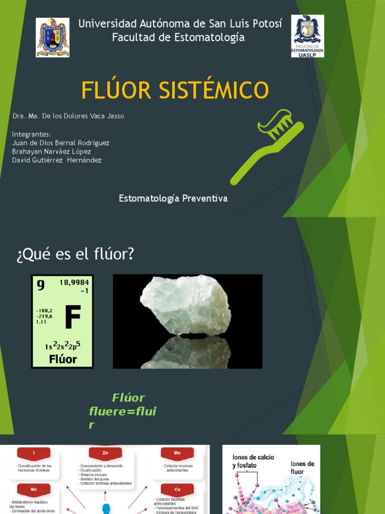 flúor sistémico | Diente humano | Flúor