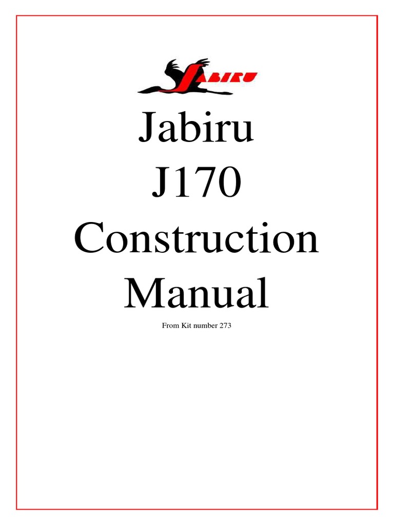 1-Jabiru J170 Constructors Manual WEB | PDF | Epoxy | Screw