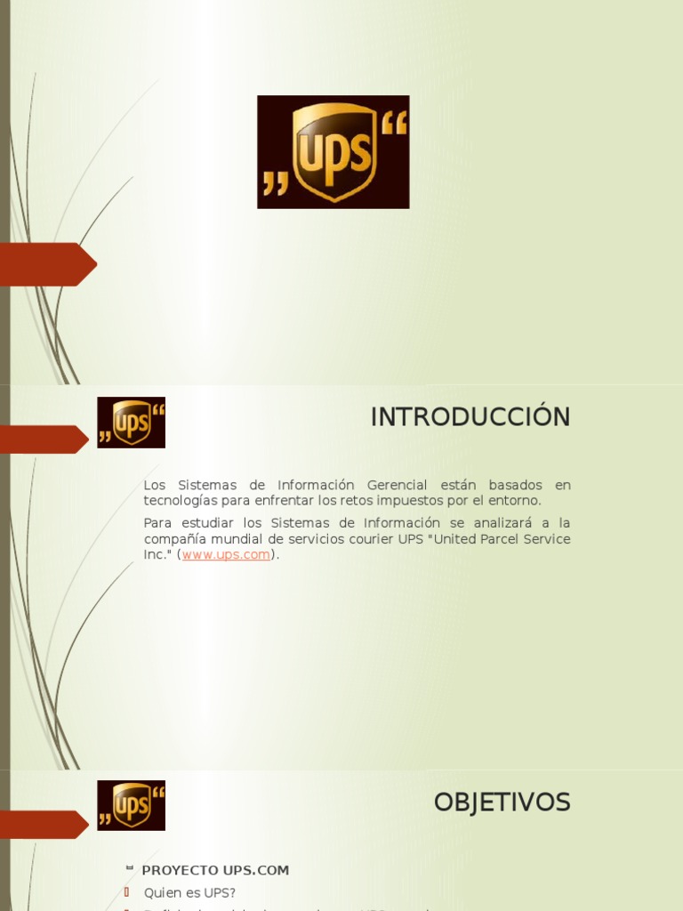 Modelo de Negocio de UPS y Rastreos | PDF | United Parcel Service ...