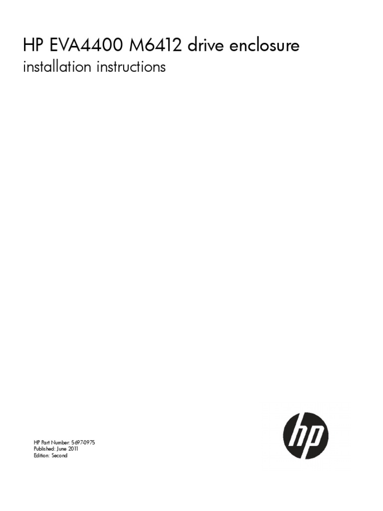 HP StorageWorks EVA4400 M6412 Drive Enclosure Installation Instructions PDF | PDF | Electrical ...