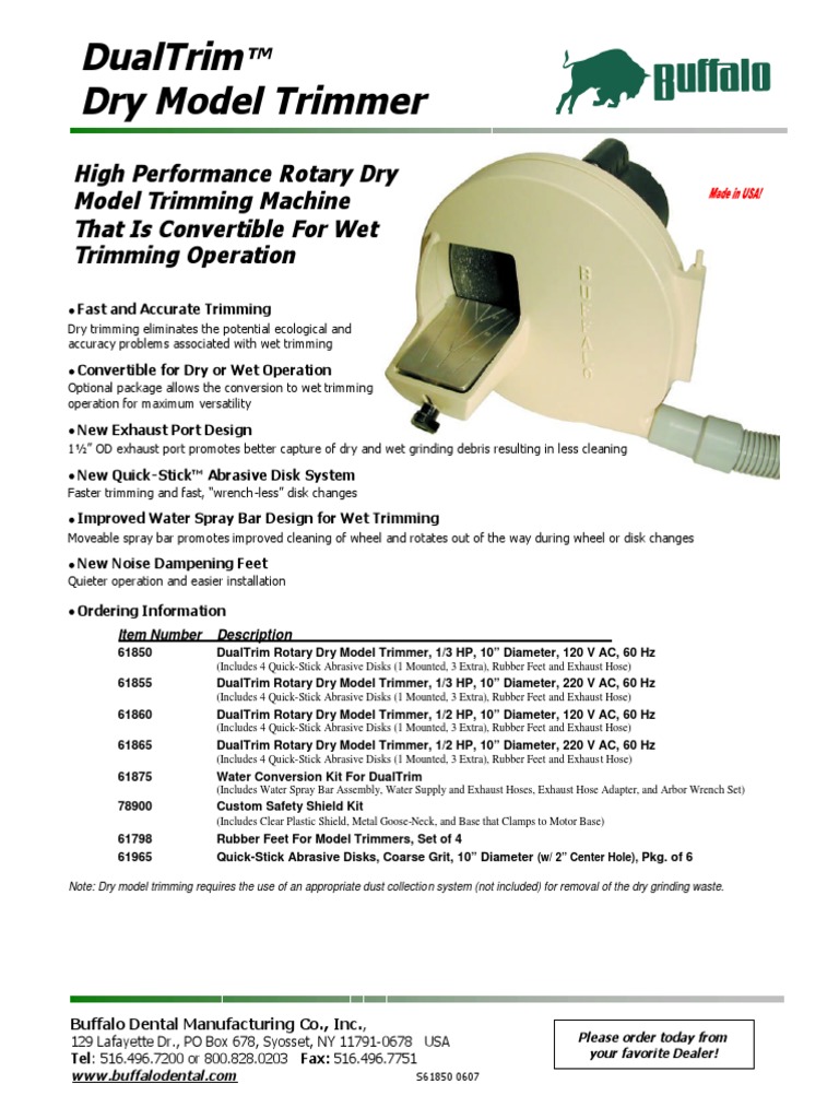 Dualtrim Dry Model Trimmer | PDF | Technology & Engineering