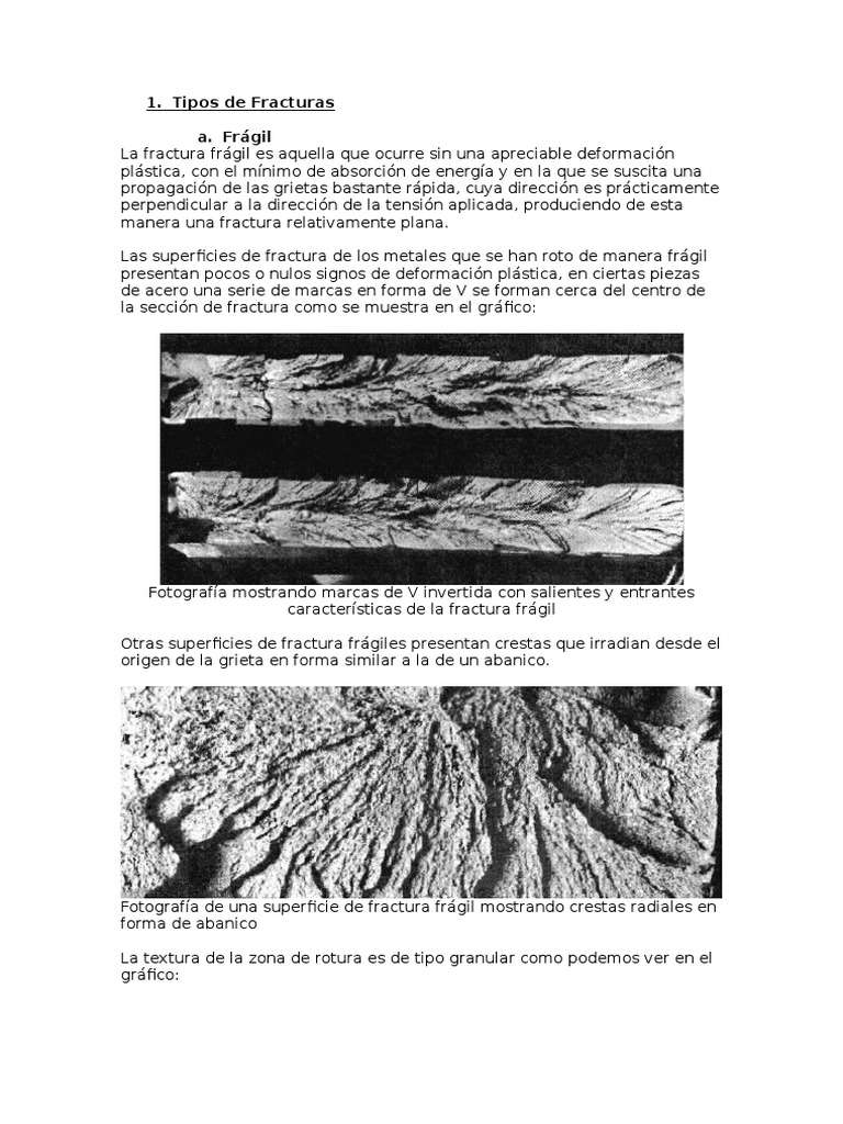 Tipos de Fracturas en Metales | PDF | Mecánica de fractura | Rieles