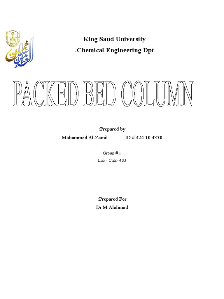 Packed Bed Column | PDF | Flood | Chemical Engineering