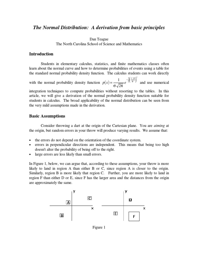 Calculus Students' Guide to Normal Distribution | PDF | Normal ...