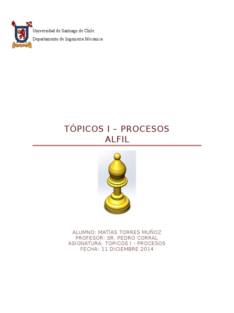 Informe Alfil | PDF | Control numerico | Mecanizado