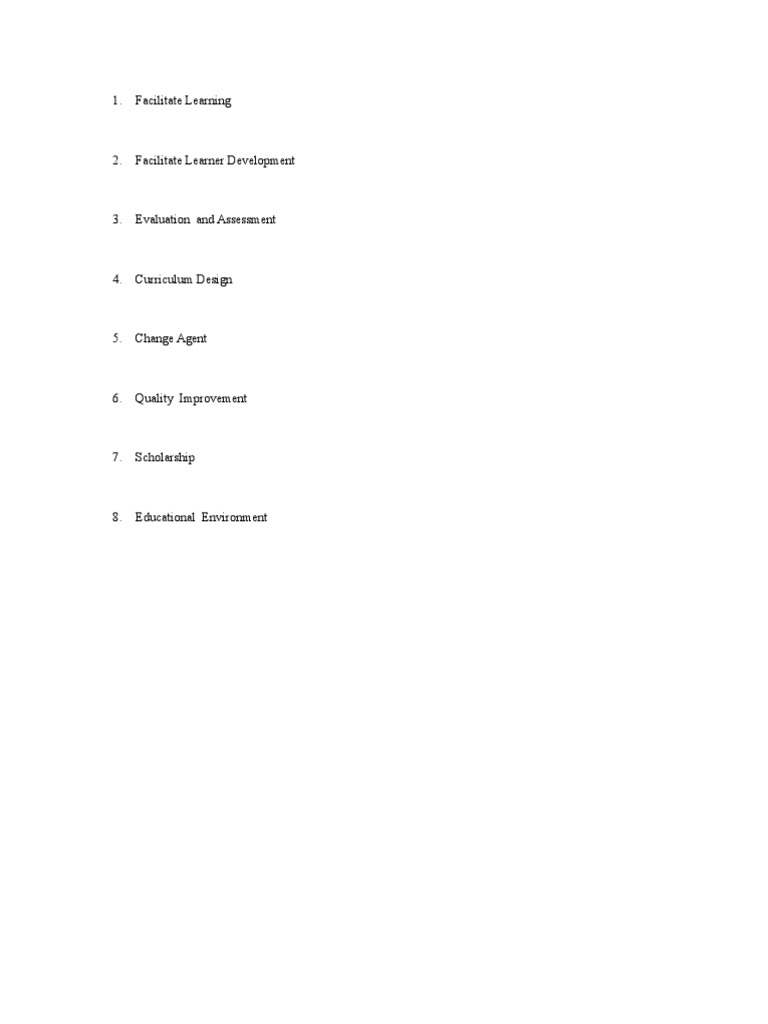 8 Competencies | PDF | Self-Improvement