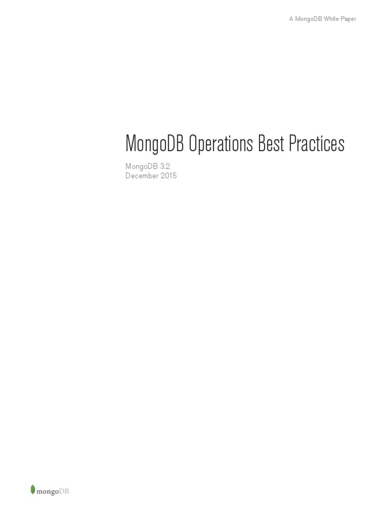 10gen-MongoDB Operations Best Practices | PDF | Mongo Db | Database Index