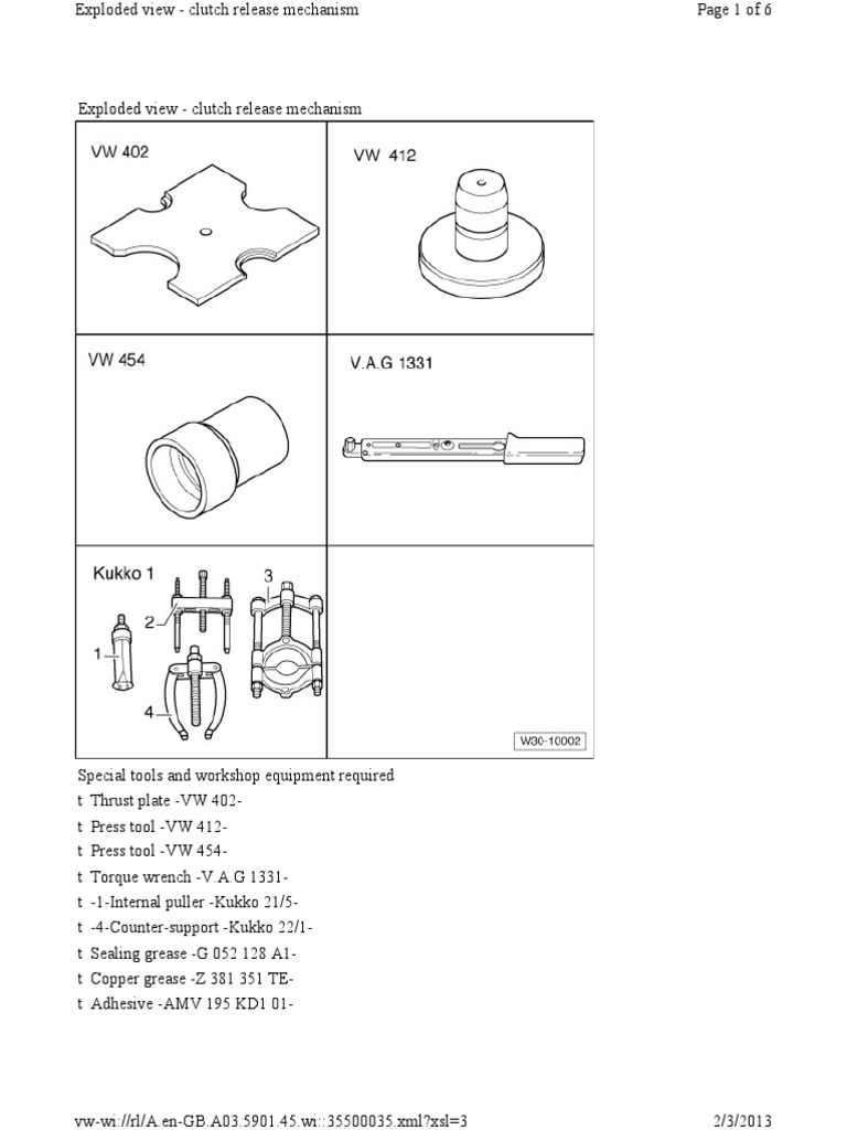 ELSA - Exploded View - Clutch Release Mechanism | PDF | Clutch ...