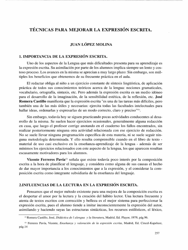 Mejora la Expresión Escrita Efectiva | PDF | Lectura (proceso) | Maestros
