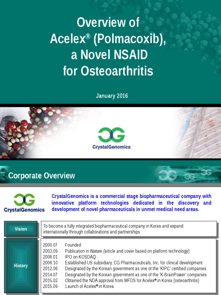 ACELEX Capsule 2mg - Tissue Selective COX-2 Inhibitor CrystalGenomics ...