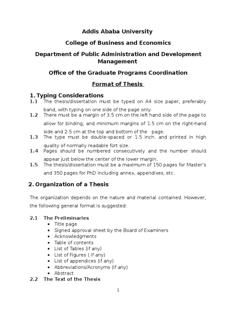 Format of Thesis | PDF | Thesis | Academia