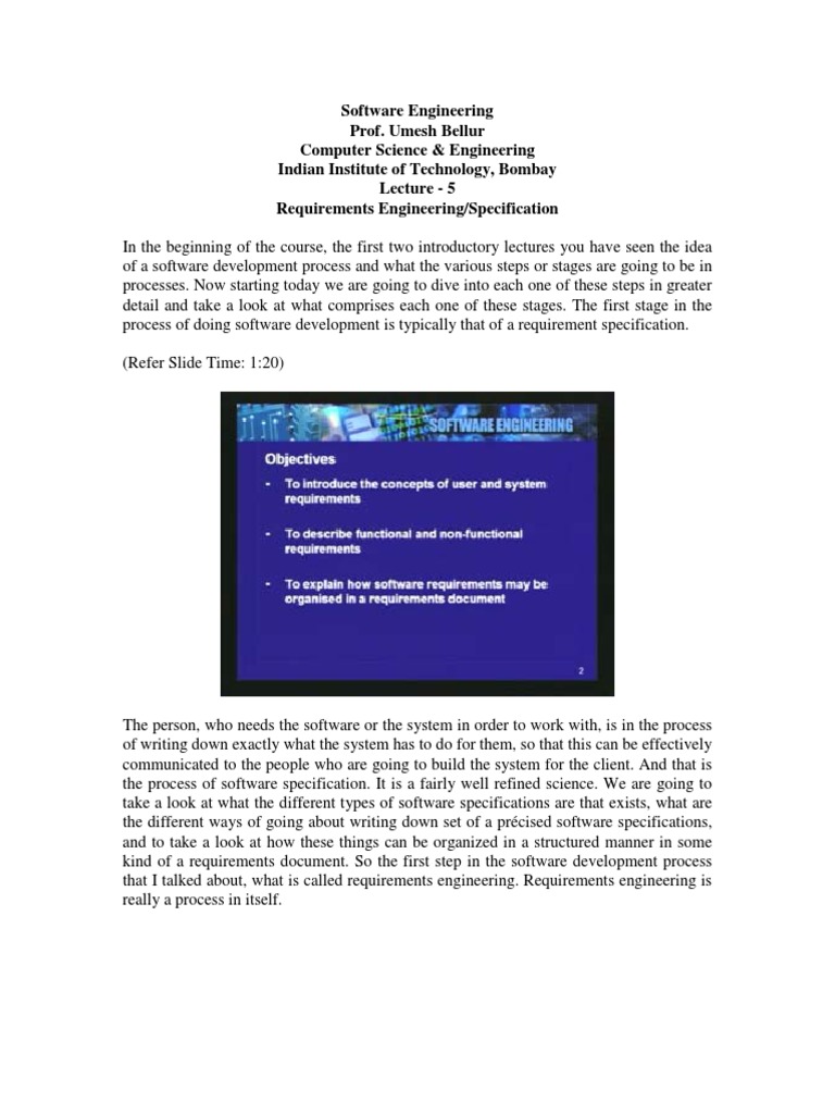 Lec 5 | PDF | Specification (Technical Standard) | Modularity