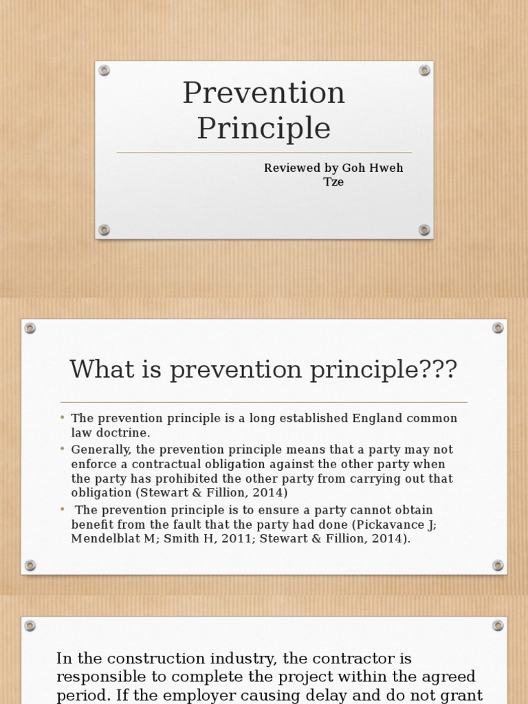 Understanding the Prevention Principle in Contracts | PDF | Precedent ...