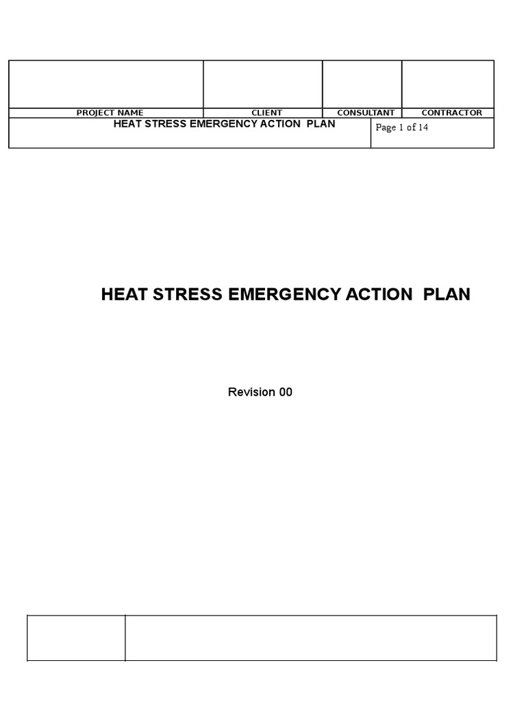 Heat Stress Plan 01 | PDF | Hyperthermia | Perspiration