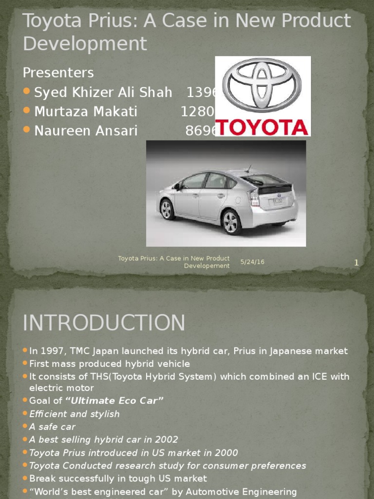 The Development of Toyota's Pioneering Hybrid Vehicle: A Case Study of ...