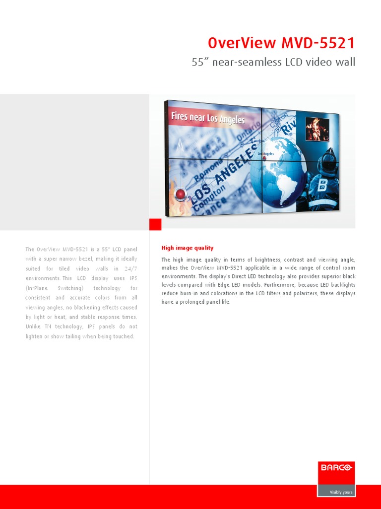 Barco 55" Nearseamless LCD Video Wall | PDF | Liquid Crystal Display ...