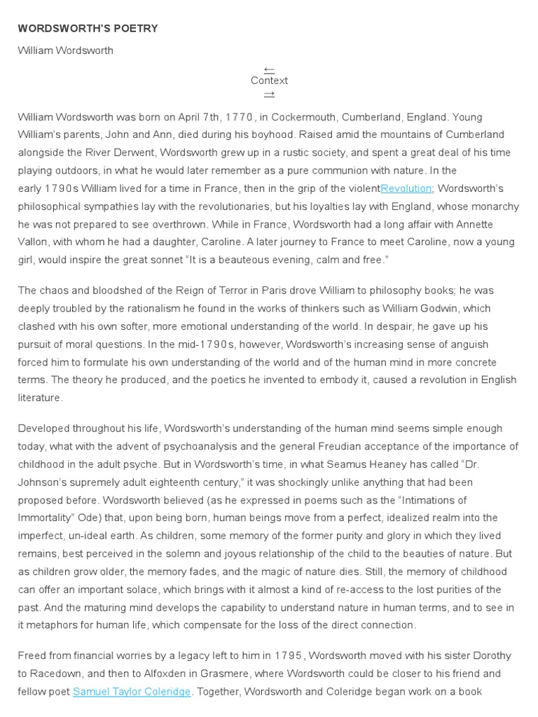 WORDSWORTH Tintern Abbey | William Wordsworth | British Poetry