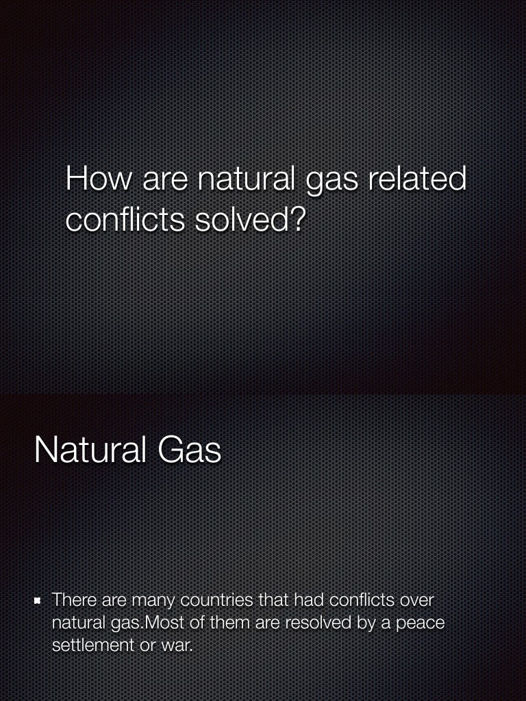 Resolving Natural Gas Conflicts | PDF