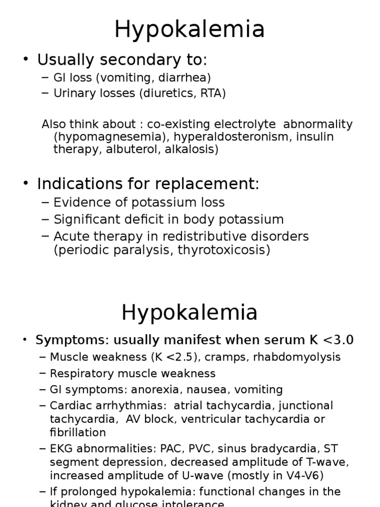 Electrolyte Replacement | PDF | Magnesium | Potassium